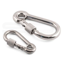 Spring Hooks With Eyelet & Screw Gate - 316 / A4 Stainless Steel | SD ...