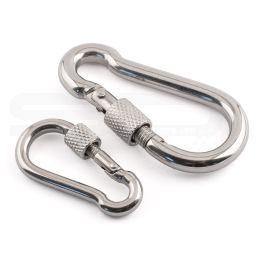 Spring Hooks With Screw Gate - SAFETY-NUT-SPRINGHOOK-A4-4 - 316 / A4 ...